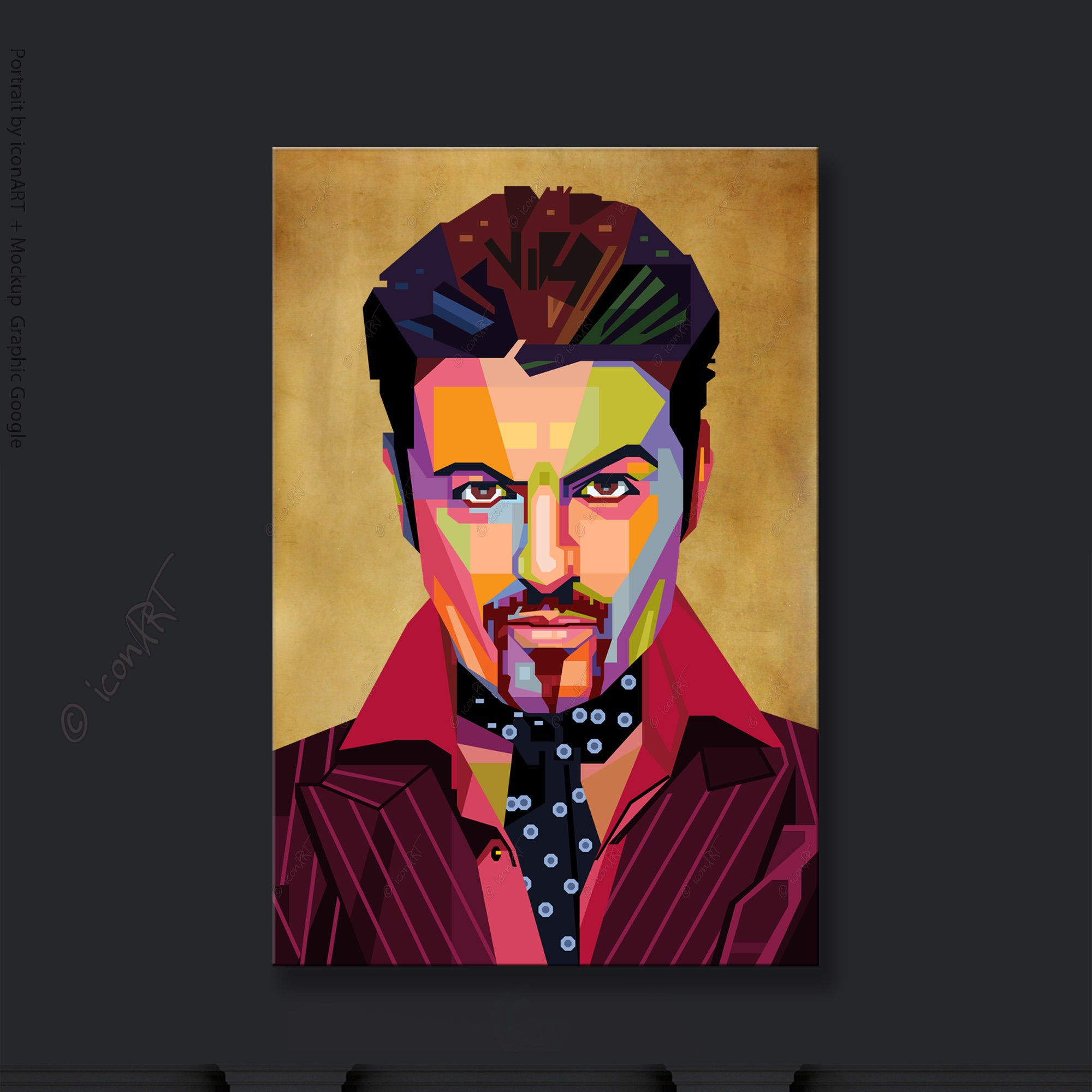 George Homage to Pop Music Icons Digital Art on Canvas - Etsy