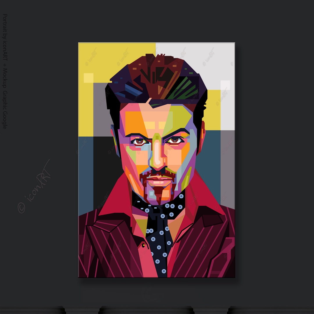 George Homage to Pop Music Icons Digital Art on Canvas - Etsy