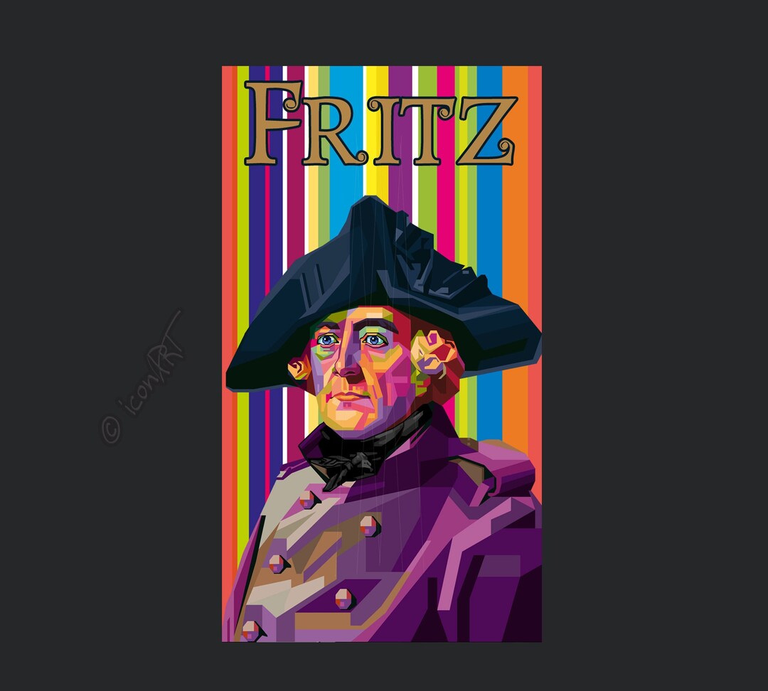 Friedrich II. Pop Art Event Edition Various Iconic Persons. Digital Art ...