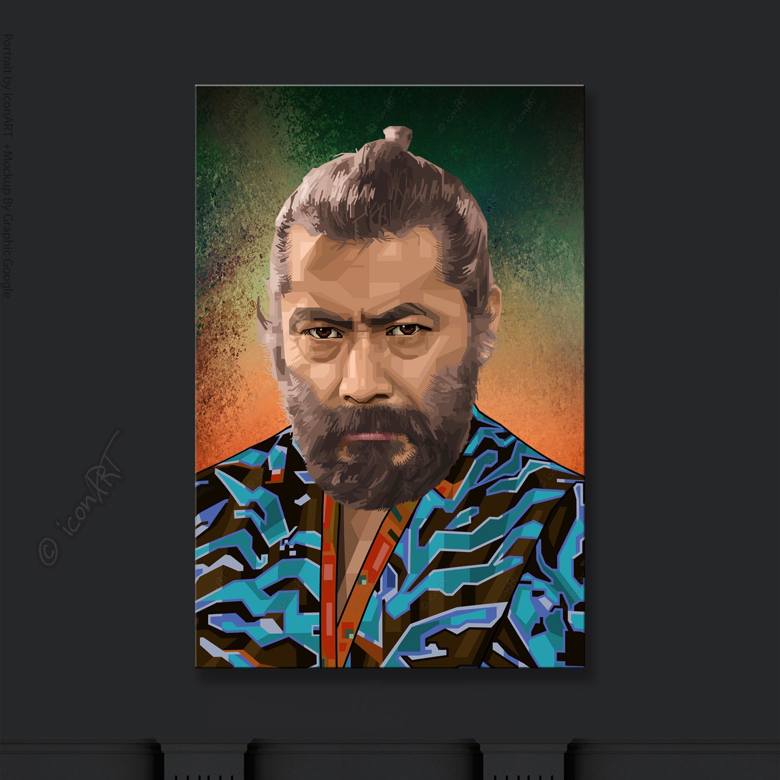 Toshiro Japanese Actor Samurai - Pop Art Portrait Film Cinema Digital ...