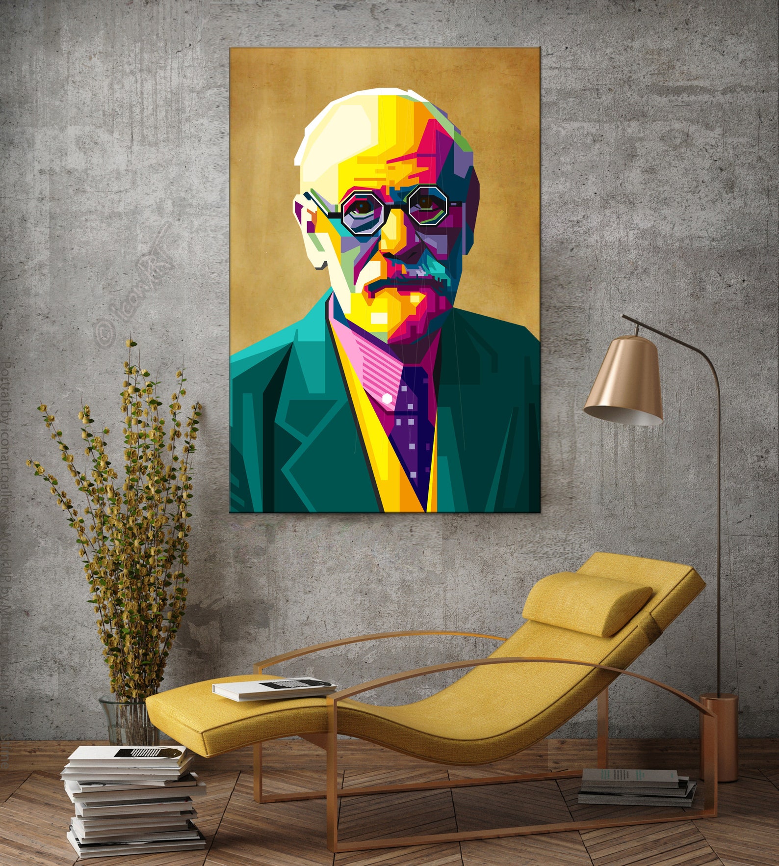 Sigmund Freud Founder of Psychoanalysis Digital Art on | Etsy