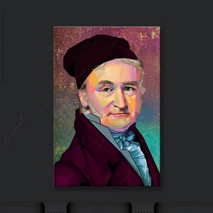 Carl F. Gauss Mathematic Icon for Home or Office ! Pop Art - Digital ...