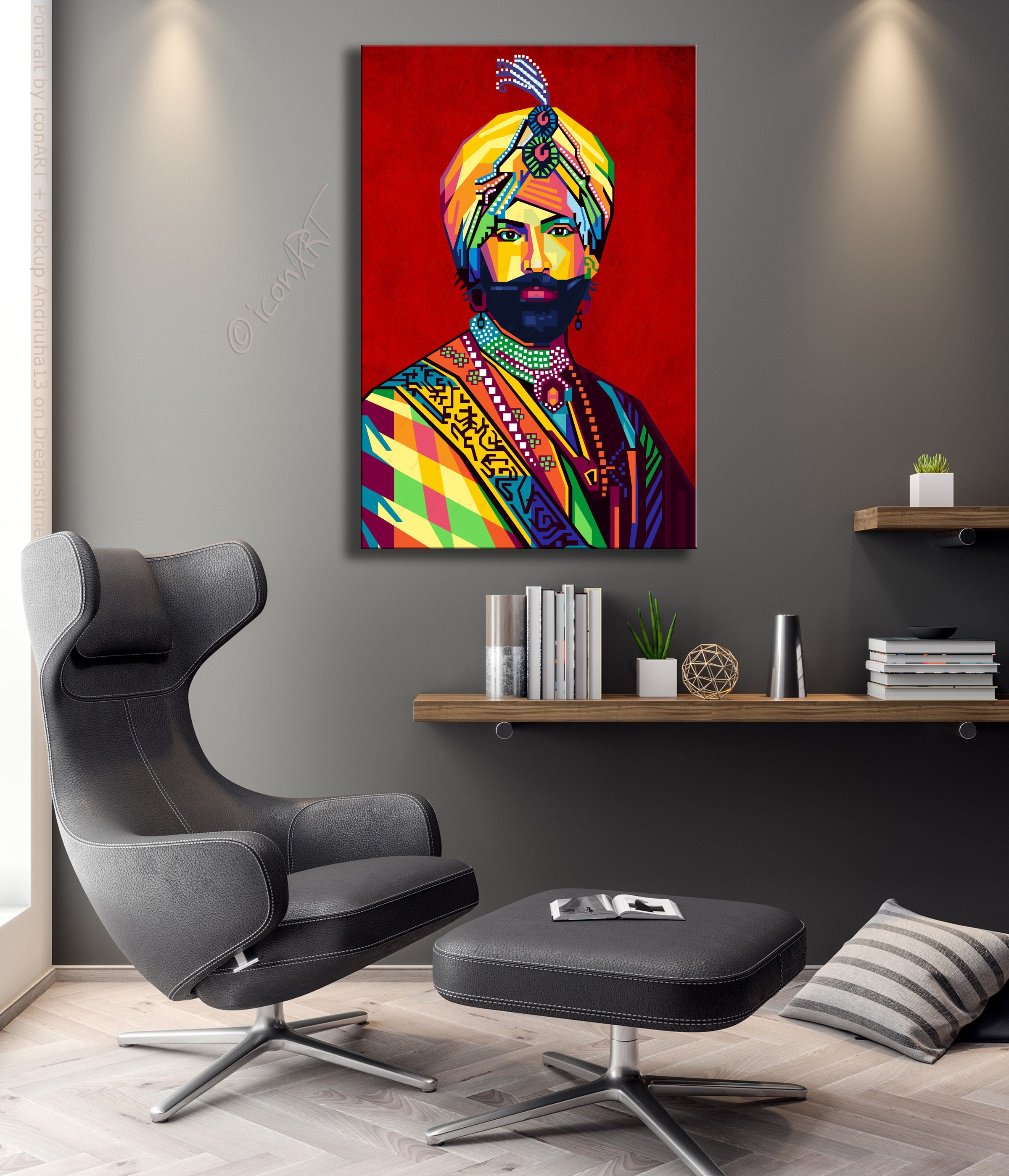 Maharaja Duleep Singh Pop Art Print Home Wall Decor Wallart | Etsy