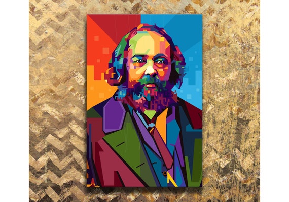 Michail Bakunin anarchist Wall ART fine art print personalized | Etsy