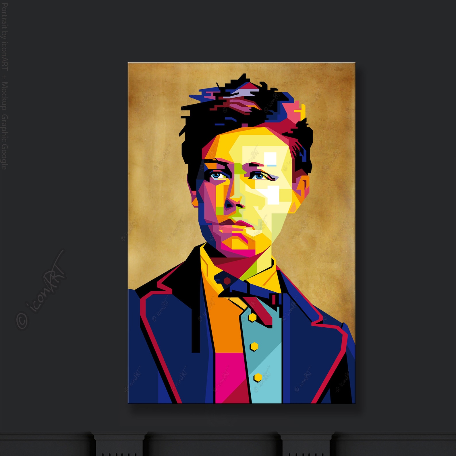 Arthur Rimbaud Portrait Wall ART- Literature - Canvas Art Personalized ...