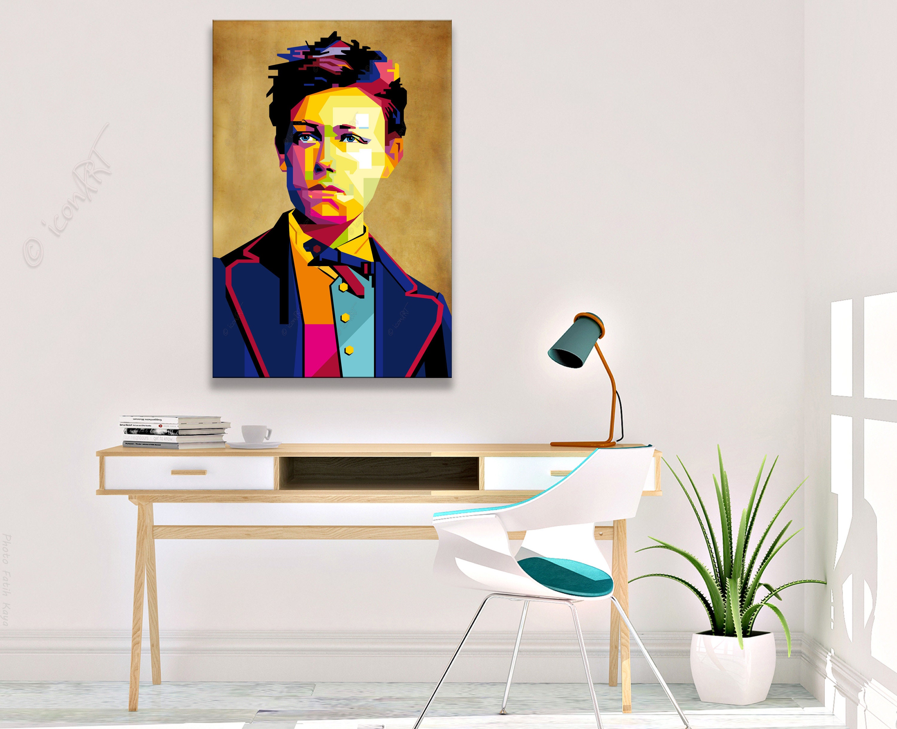 Arthur Rimbaud Portrait Wall ART Literature Canvas Art | Etsy