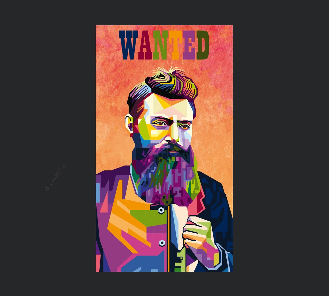 WANTED Ned Kelly Pop Art Picture Event Edition Various Iconic Persons ...