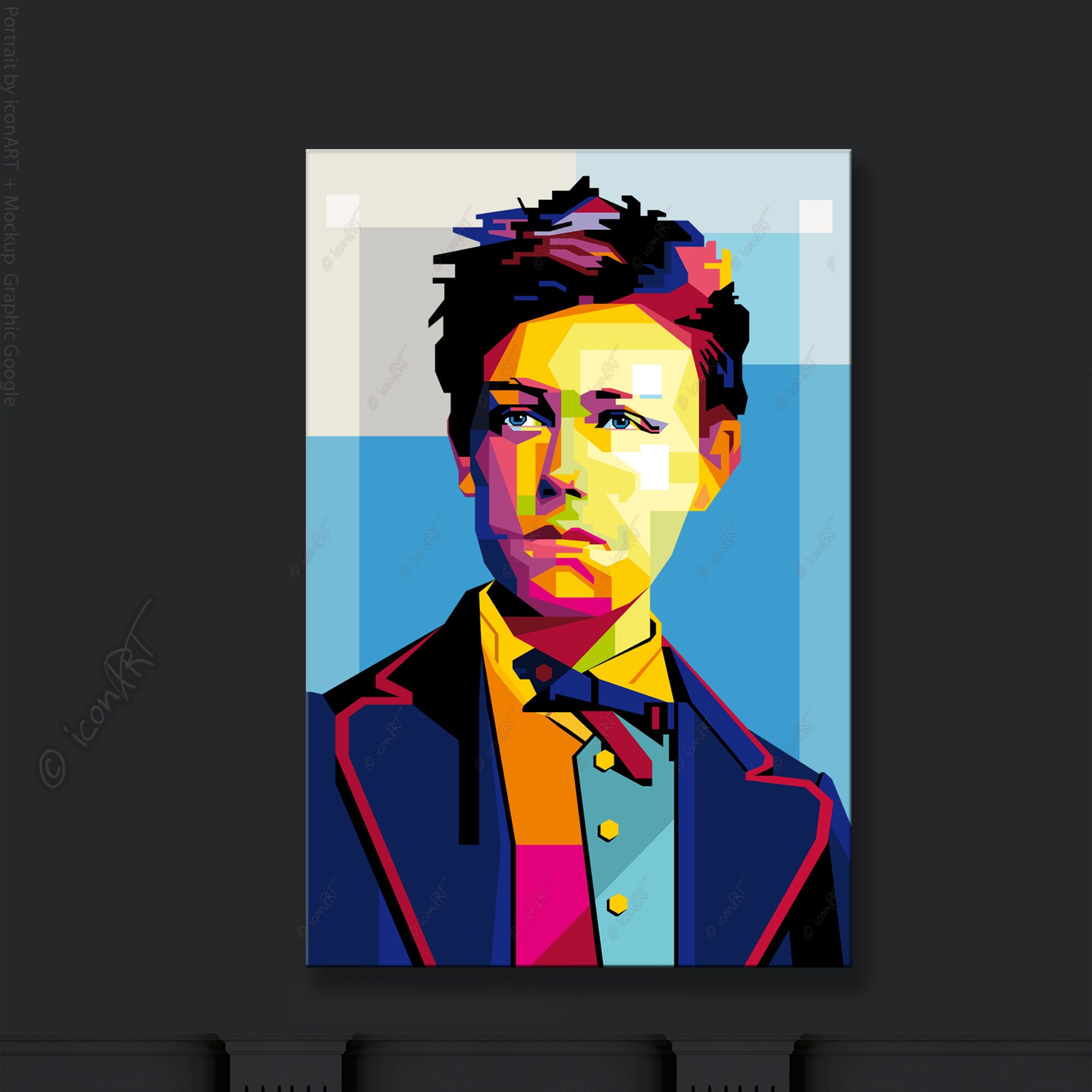 Arthur Rimbaud Portrait Wall ART- Literature - Canvas Art Personalized ...