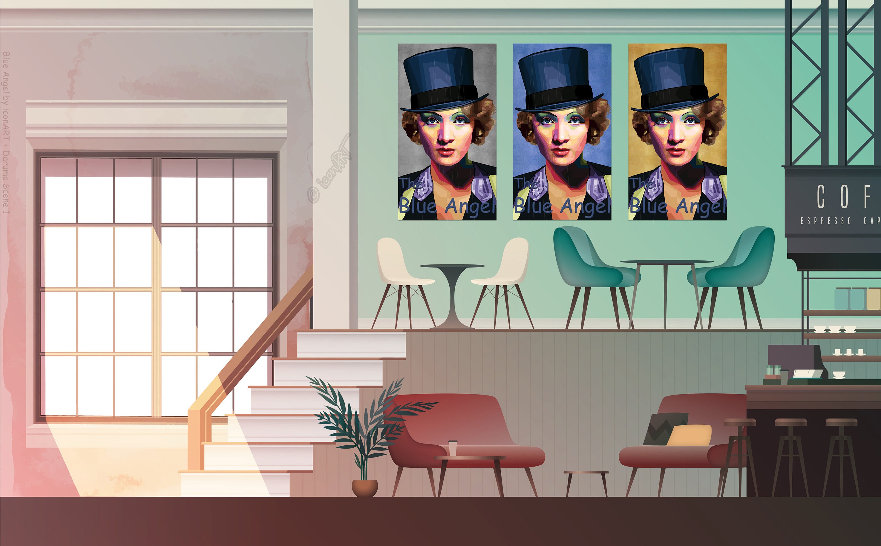 Movie Art the Blue Angel Pop Art Marlene Icons Pictures | Etsy