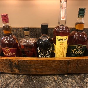 Bourbon Bottle Table Top Display Case. Made From Bourbon Barrel Staves ...
