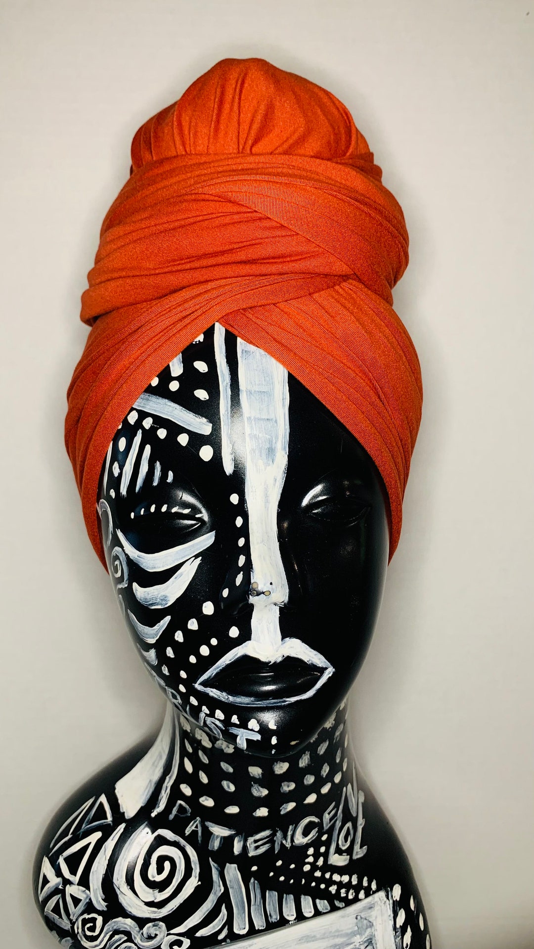 Dark Orange Color XL Stretch Headwrap - Etsy
