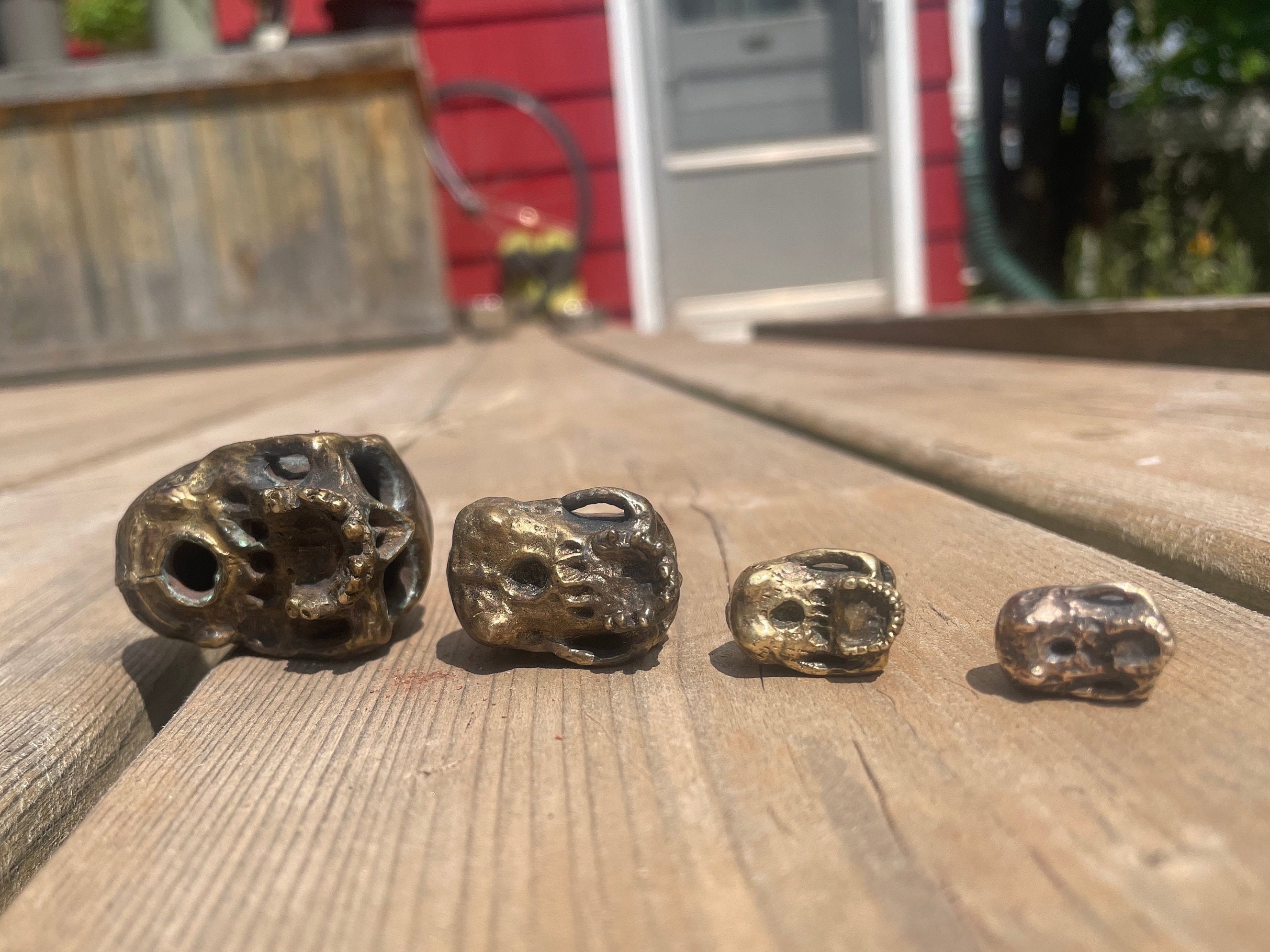 Human Skulls Bronze Anatomy Sculpture Half Jaw Hollow Cast - Etsy