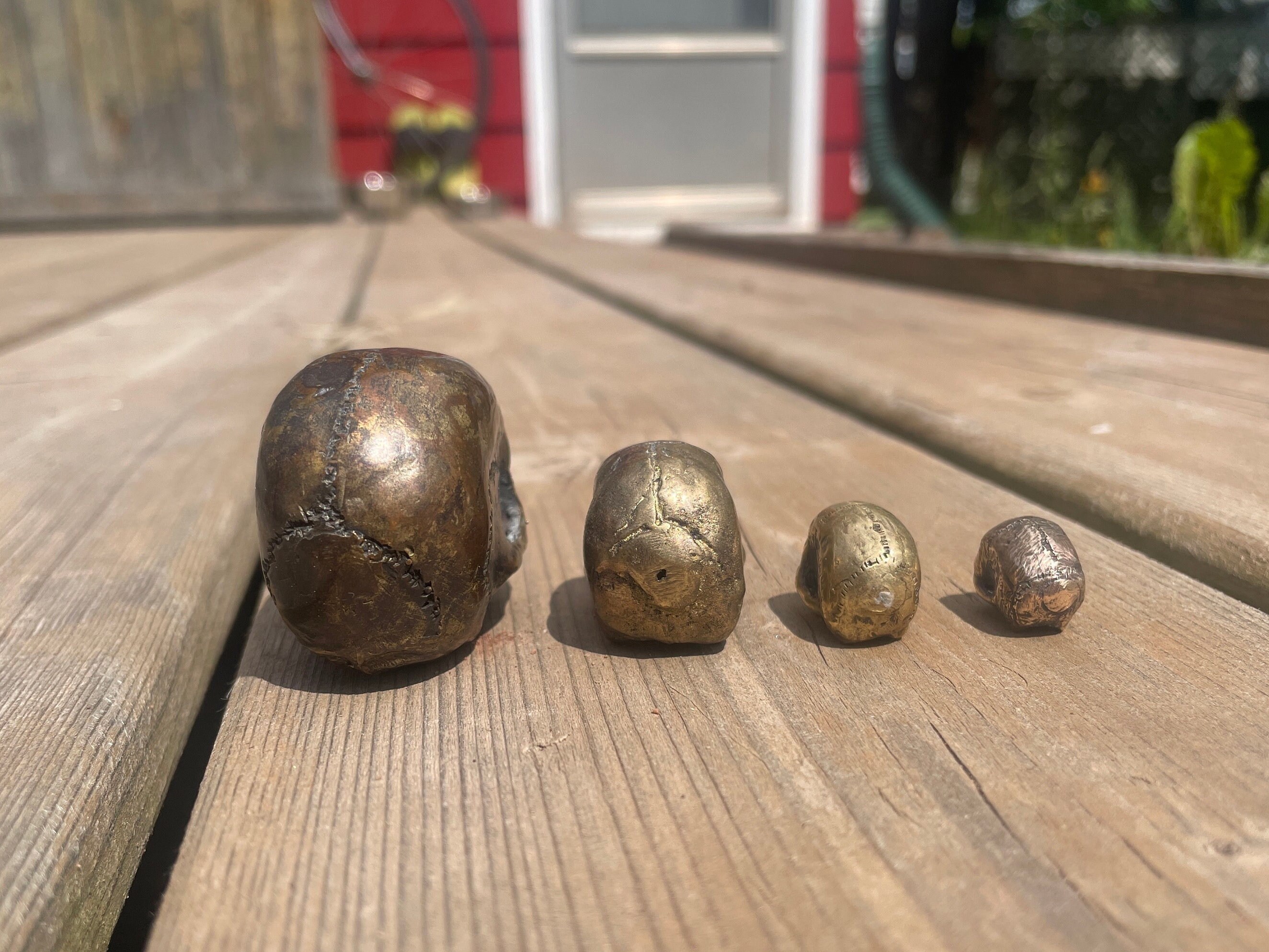 Human Skulls Bronze Anatomy Sculpture Half Jaw Hollow Cast - Etsy