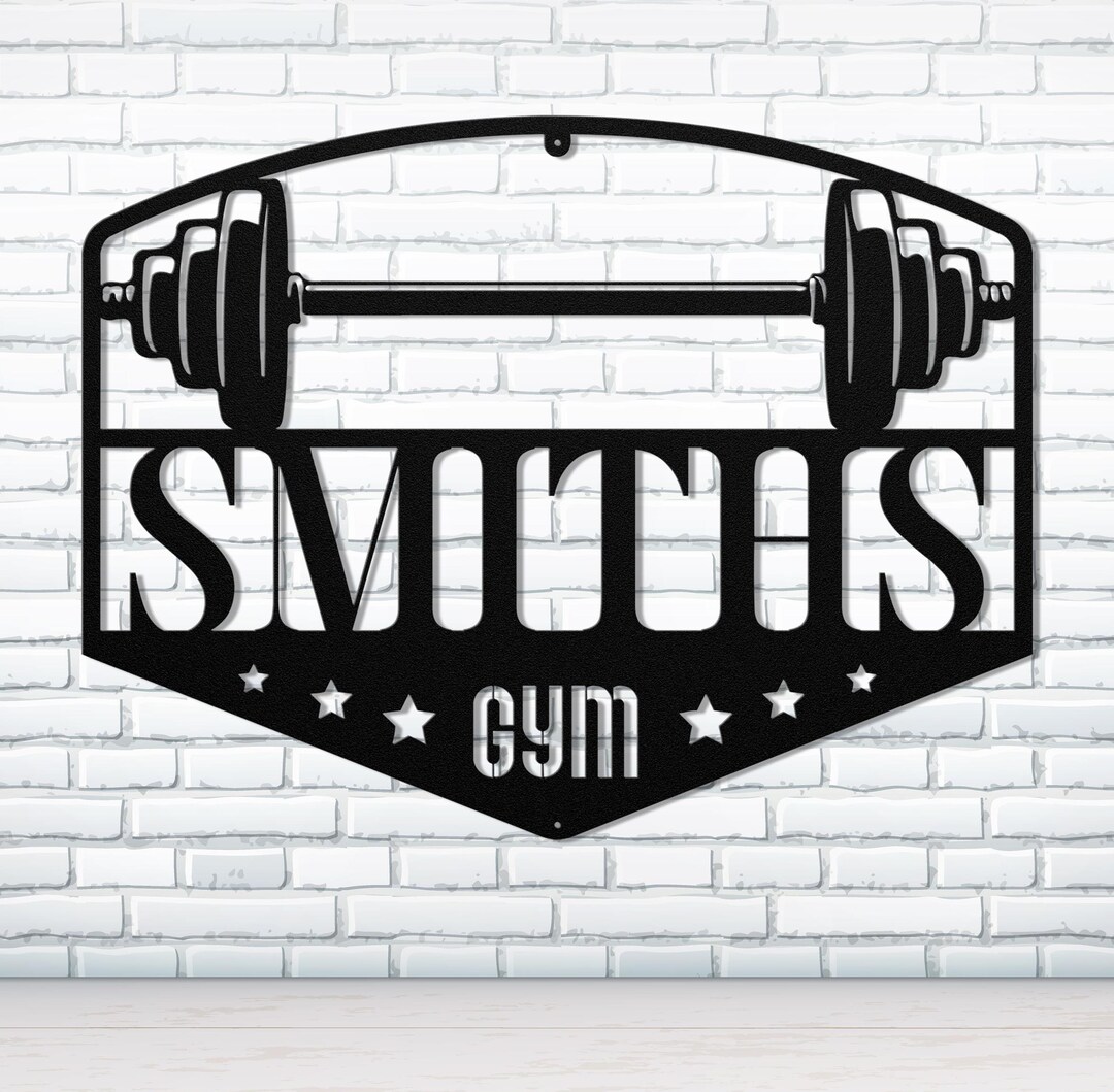 Personalized Home Gym Sign, Custom Metal Gym Sign, Gym Sign, Home Gym ...