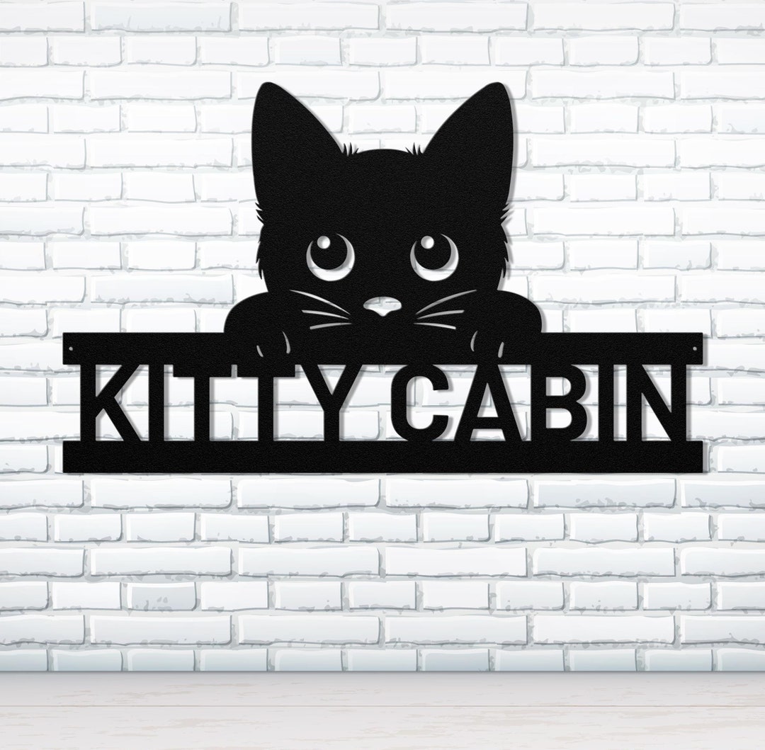 Custom Cat Metal Sign, Cat Wall Art, Cat Name Sign, Pet Lover Gift ...