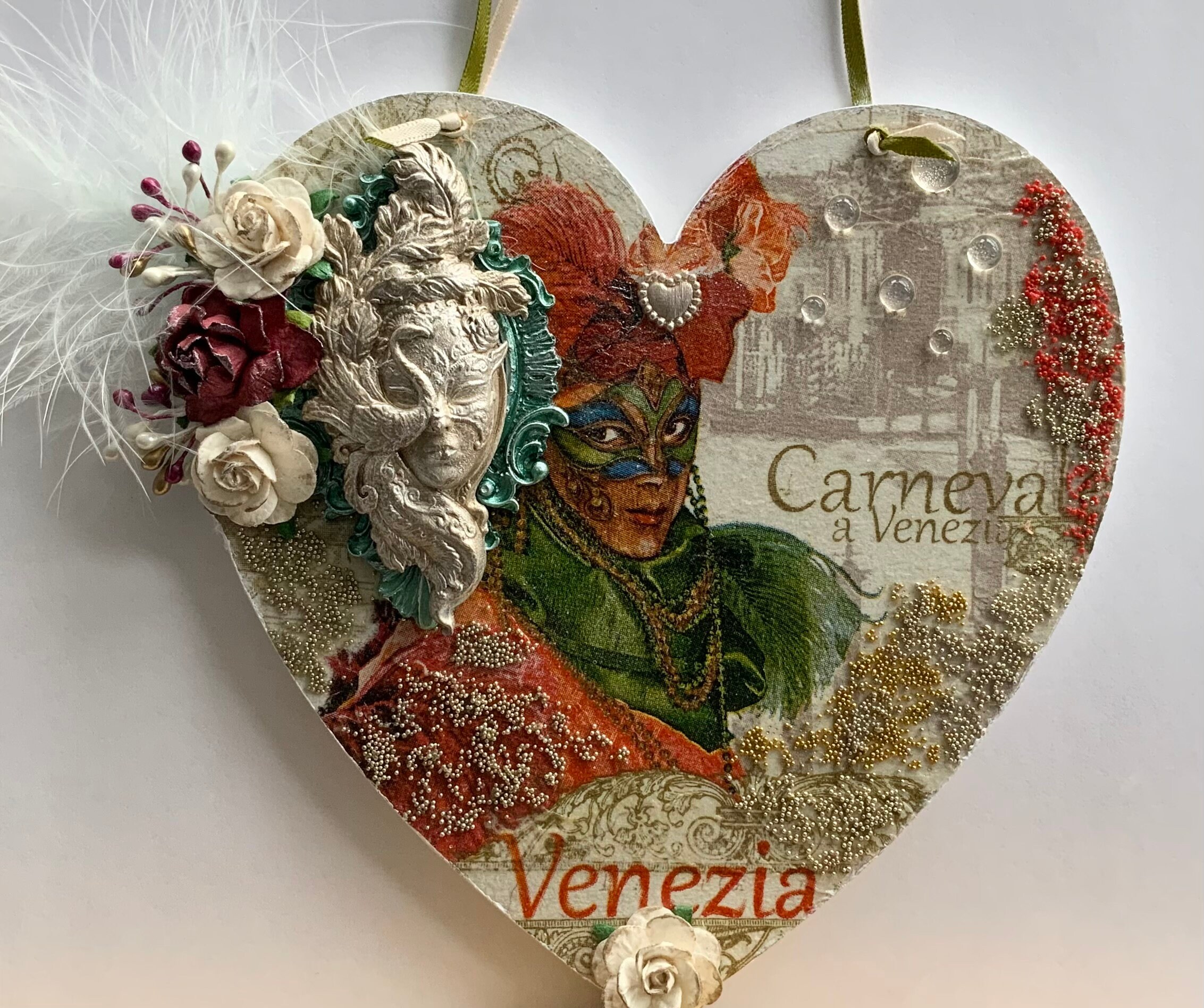 Wall Decor Heart - Venetian Carnival Theme - 6” X 6” - Etsy UK