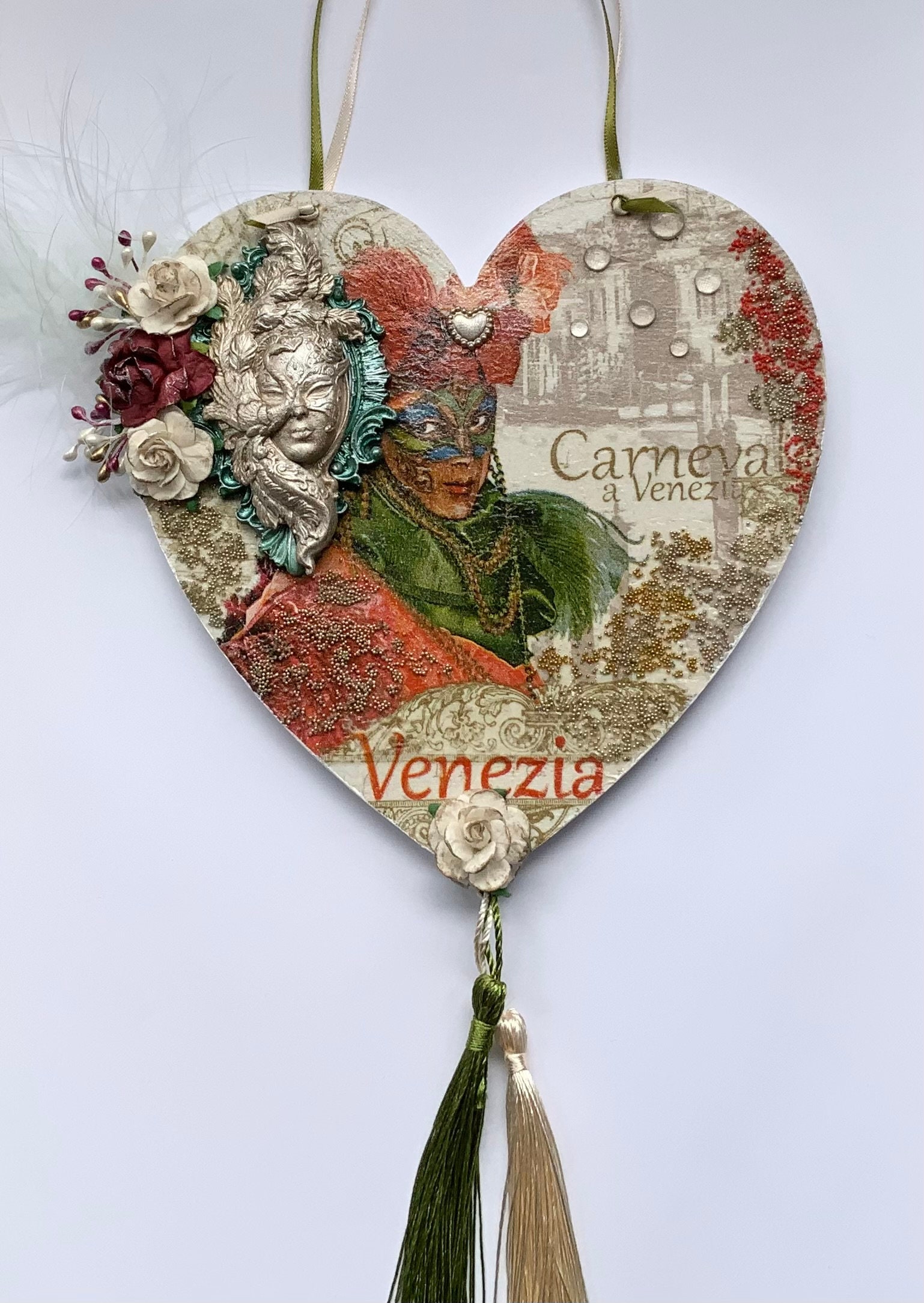 Wall Decor Heart - Venetian Carnival Theme - 6” X 6” - Etsy UK