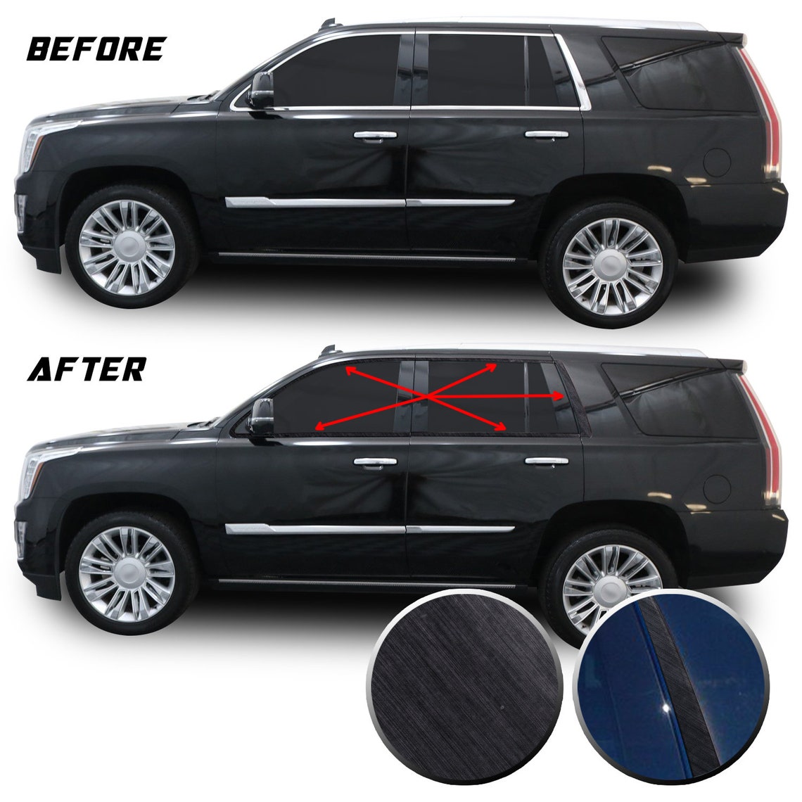 Window Trim Chrome Delete Blackout Vinyl Overlay Wrap Kit - Etsy