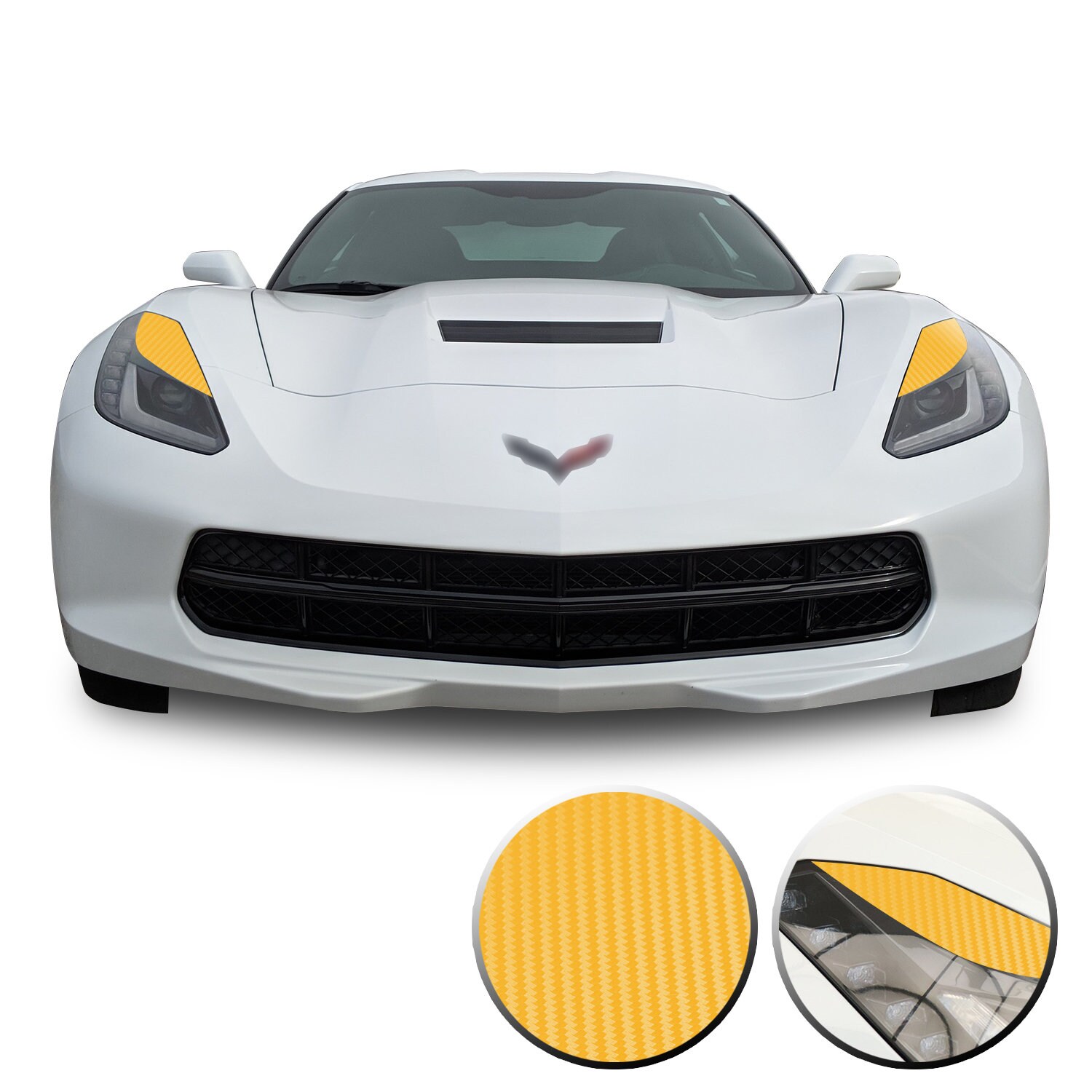 Headlight Eyelids Vinyl Decal Overlay Wrap Compatible With Corvette C7 ...