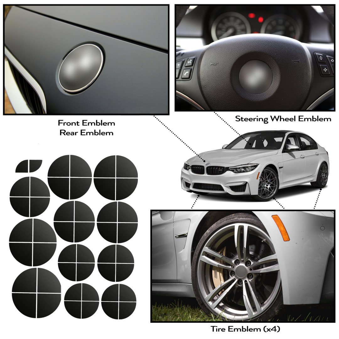 Vinyl Overlay Aftermarket Decal Sticker Compatible With All BMW Emblem ...