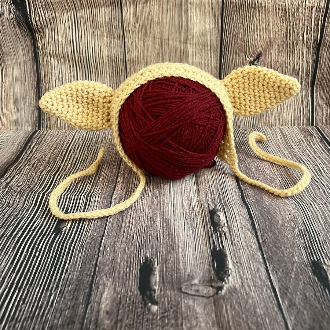 Crochet Dobby Costume, Baby Hat, Dobby Hat, Harry Potter Hat, Newborn ...