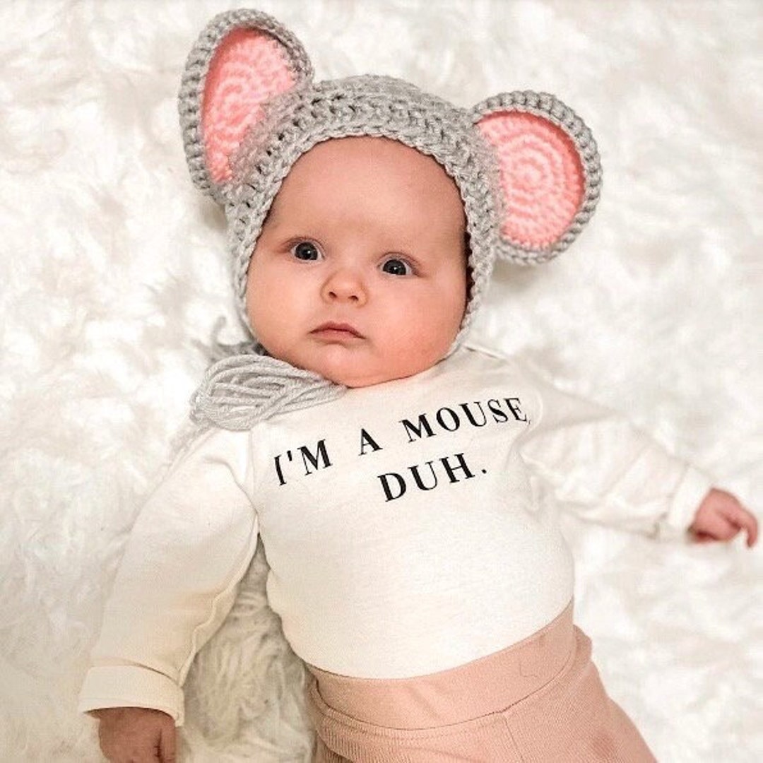 Crochet Mouse Costume, Baby Hat, Mouse Hat, Baby Animal Hat, Newborn ...