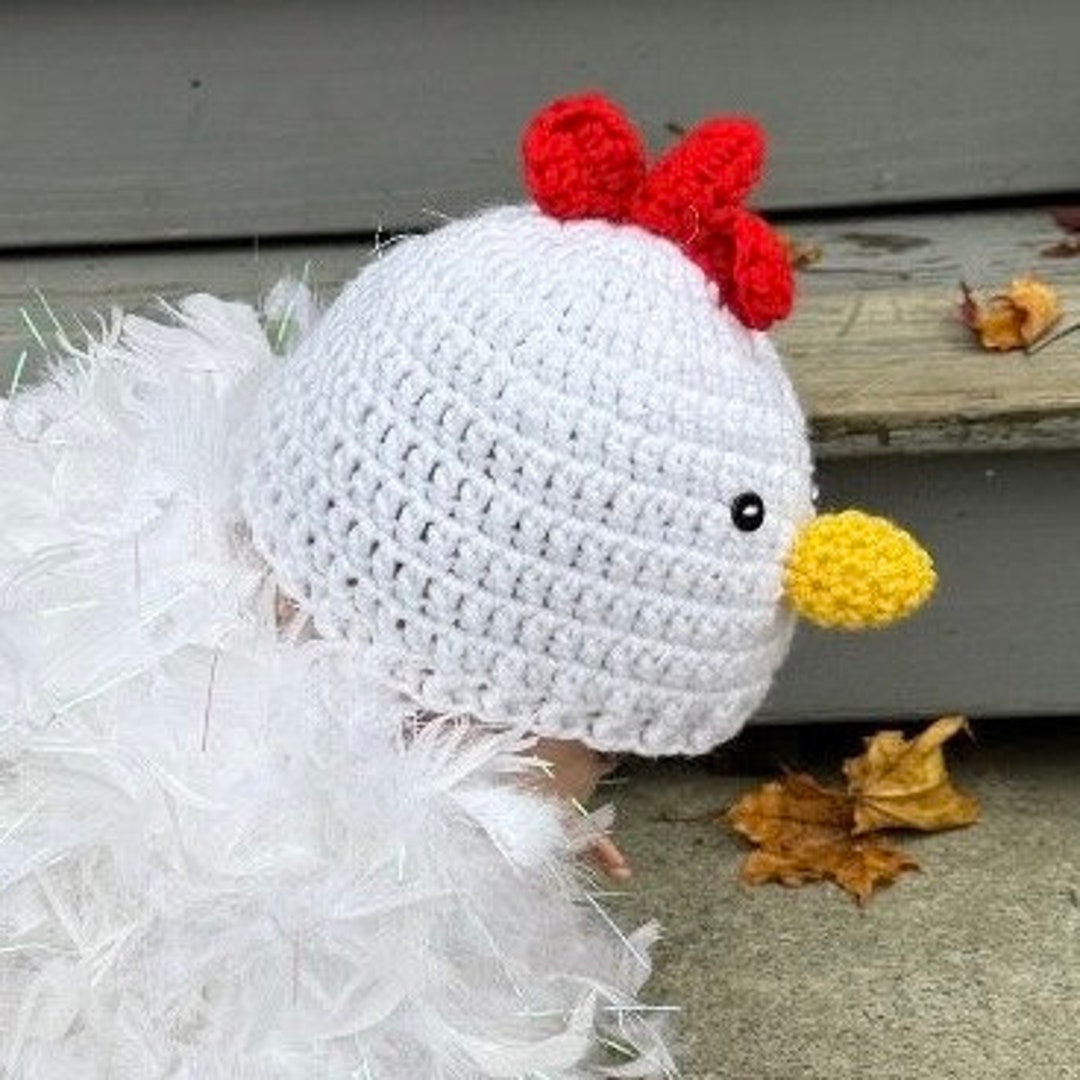 Baby Chicken Hat, Crochet Chicken Hat, Chicken Hat, Bird Hat, Crochet ...