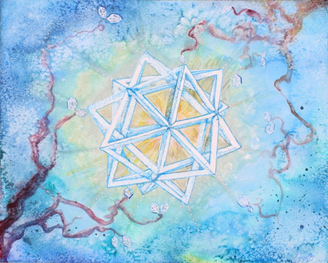 Sacred Geometry Original Painting Artwork "organic Circuit" Art ...
