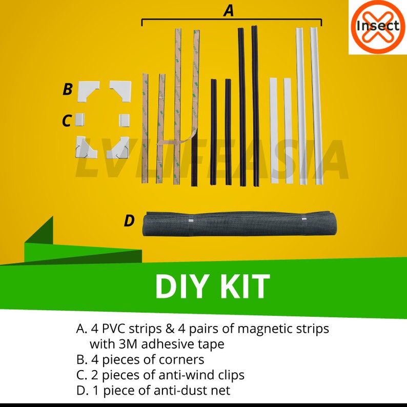 Mosquito Magnetic Window Anti Dust Net - Etsy