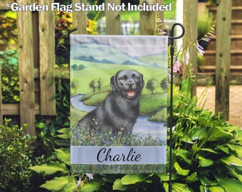 Black Lab House Flag | Etsy