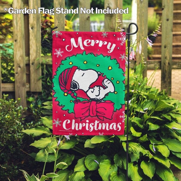 Snoopy Christmas Garden Flag - Etsy
