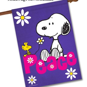 PEANUTS®, PEANUTS® Peace Snoopy – Garden Flag 12.5" X 18", House Flag ...