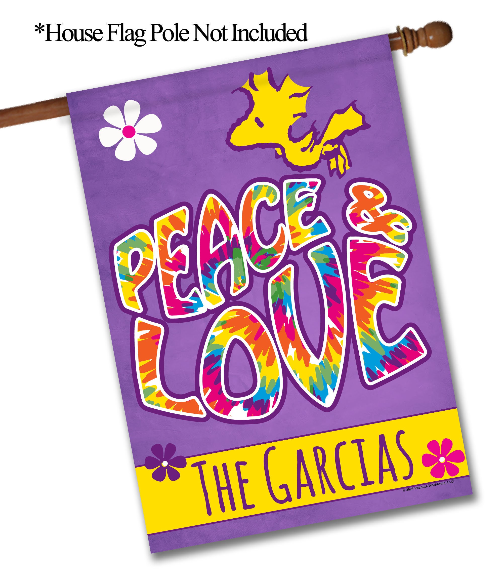 PEANUTS® PEANUTS® Peace and Love Woodstock Personalized | Etsy