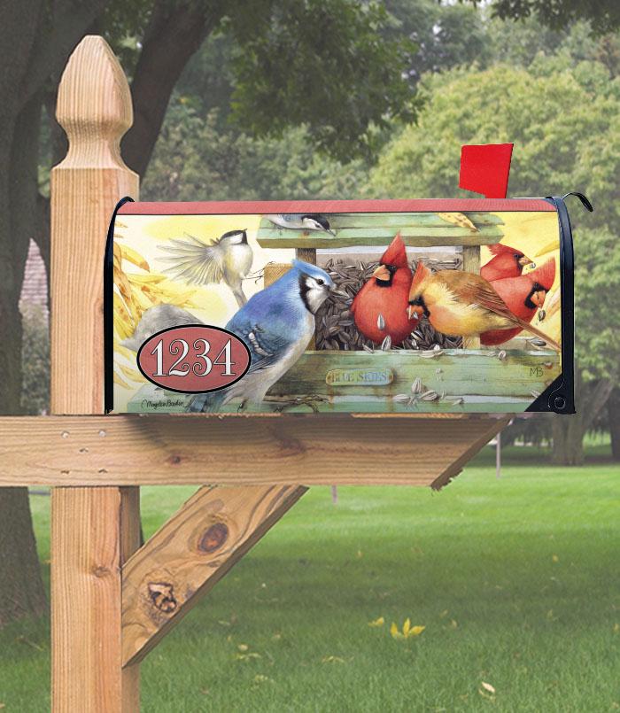 Marjolein Bastin Custom Mailbox Cover, Backyard Songbirds Personalized ...