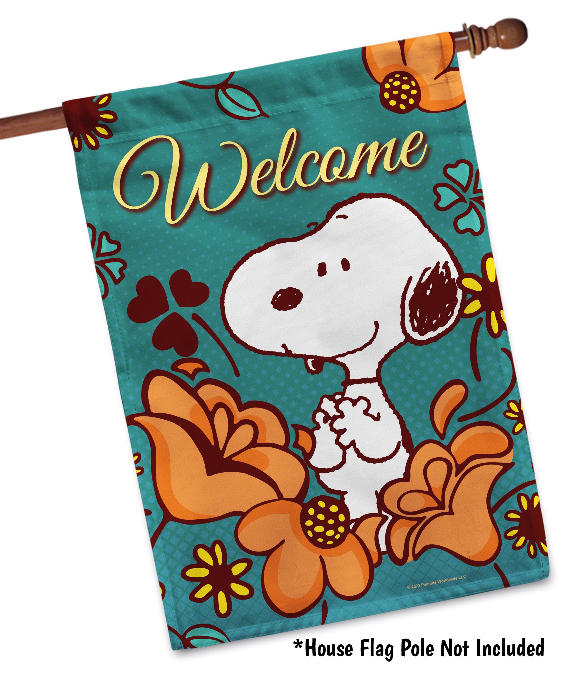 Peanuts Floral Snoopy Garden Flag, Peanuts Spring Yard Flag, Fall ...