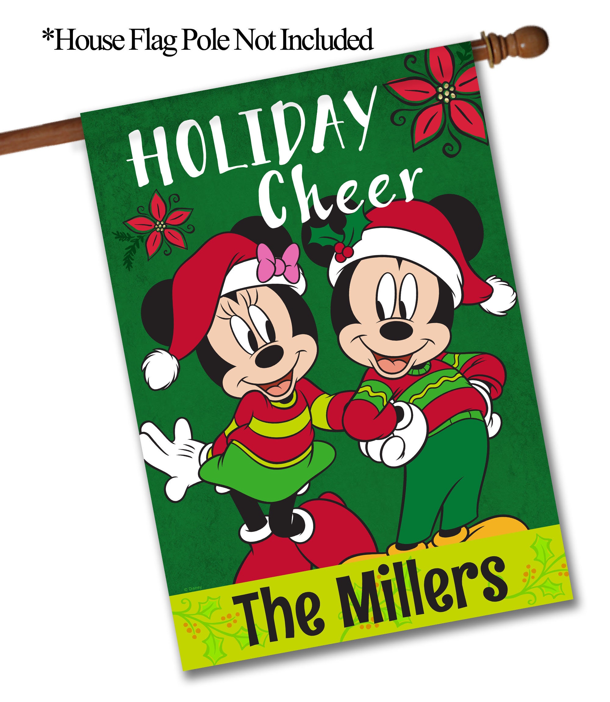 Christmas, Disney Mickey and Minnie Holiday Cheer Garden Flag sold by ...