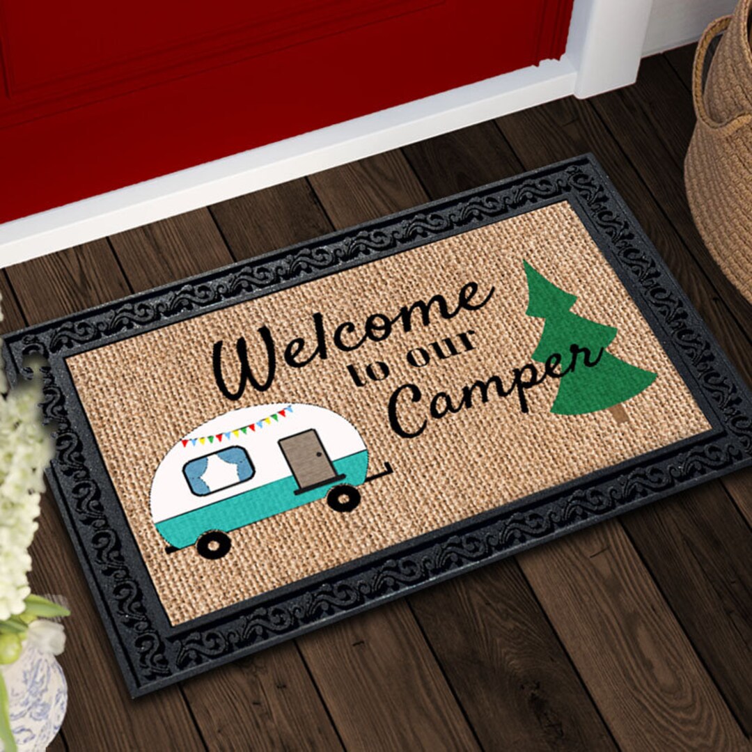 Doormat, Camping, Welcome to Our Camper Doormat - 18"x30", Outdoor ...