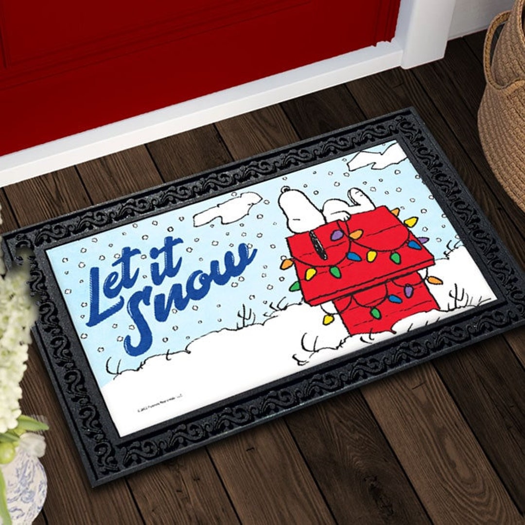 PEANUTS® Let It Snow Doormat - 18" X 30", Outdoor/indoor, Heavy ...