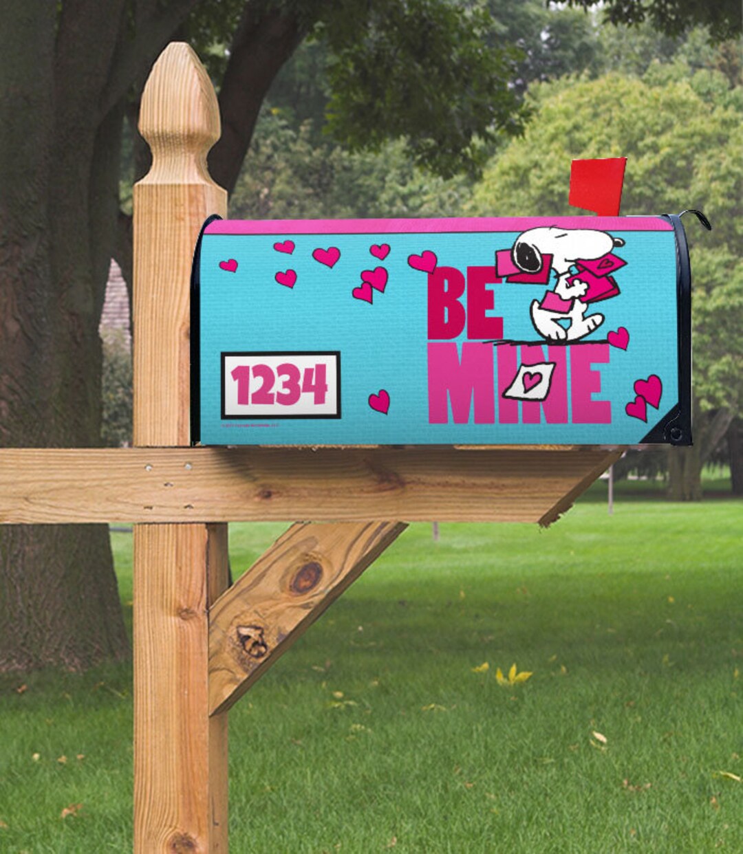 Snoopy Valentines Mailbox Cover Peanuts Snoopy Magnetic Mail Box Custom ...