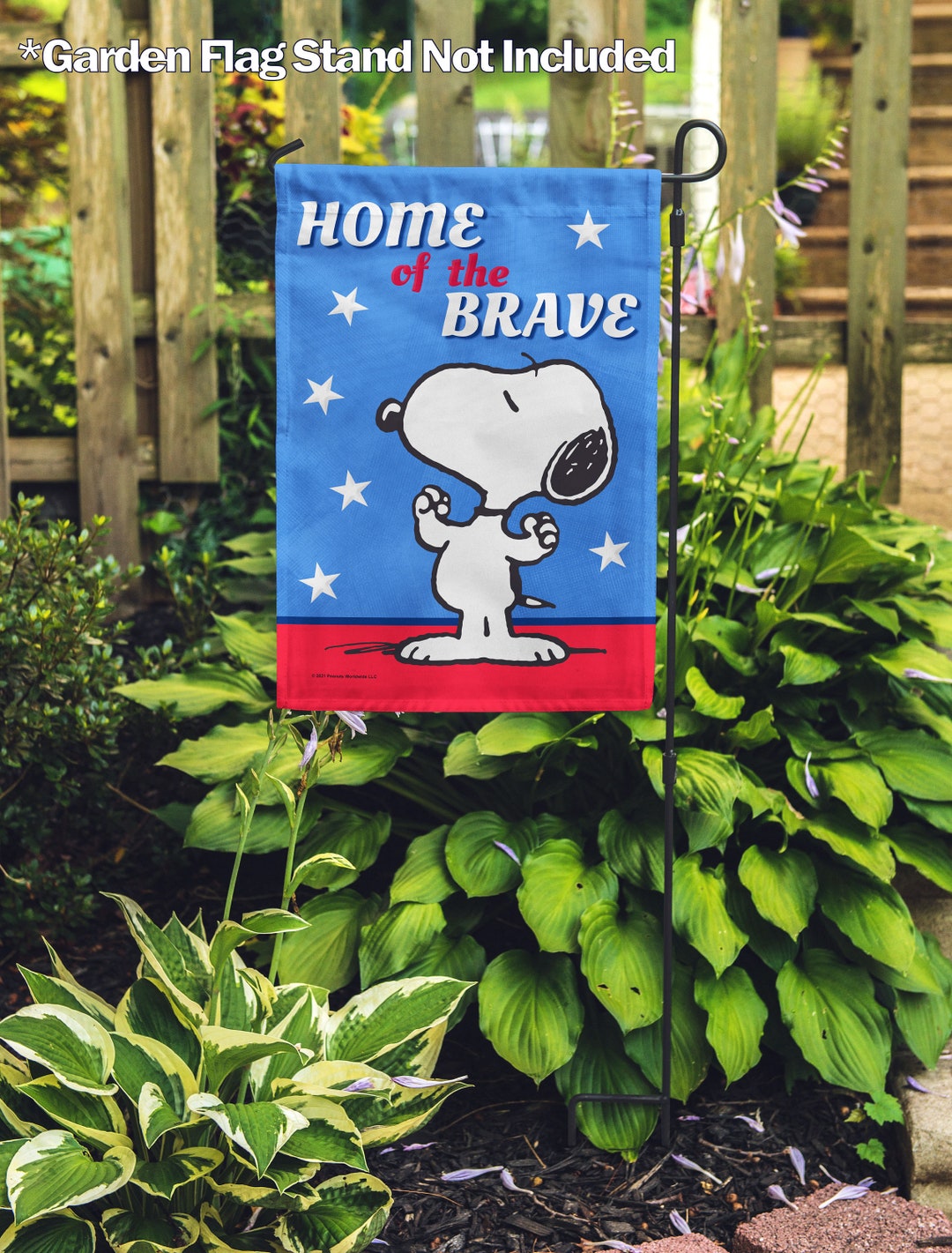 PEANUTS®, PEANUTS® Home of the Brave Snoopy PersonalizedGarden Flag 12 ...