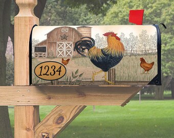 Vintage Steel City Hand Painted Rural Mailbox Mail box Chickens Chicks ...