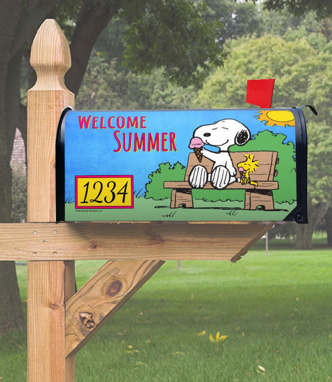 Snoopy Mailbox Topper, Summer Mailbox Decor, PEANUTS® Welcome Summer ...