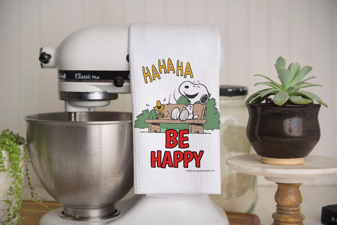 Peanuts Snoopy Tea Towel, Spring Kitchen Towel, Machine Washable ...