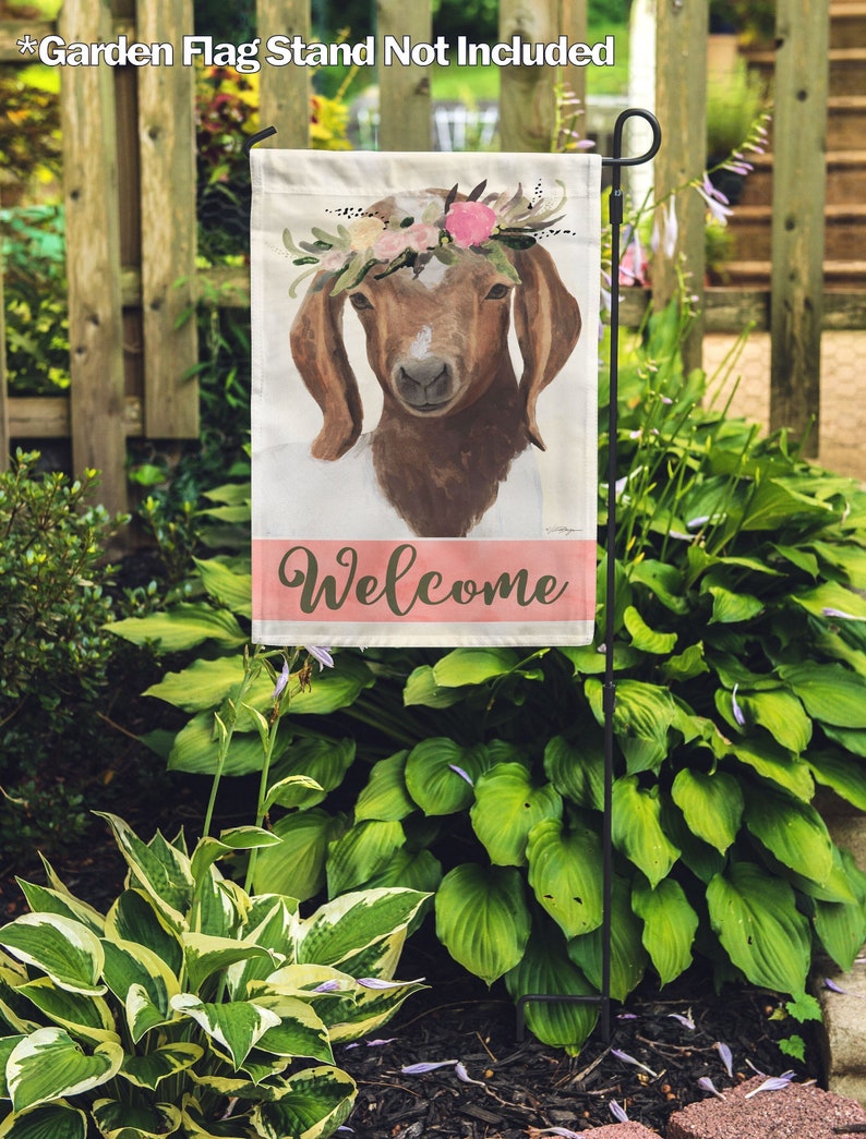 Farm Spring Goat Flag Spring Farmhouse Decor Farm Goat Decor Primitive ...