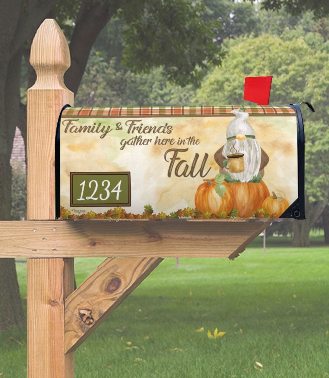 Mailbox Cover Fall Gnome Family & Friends Magnetic Mailbox - Etsy