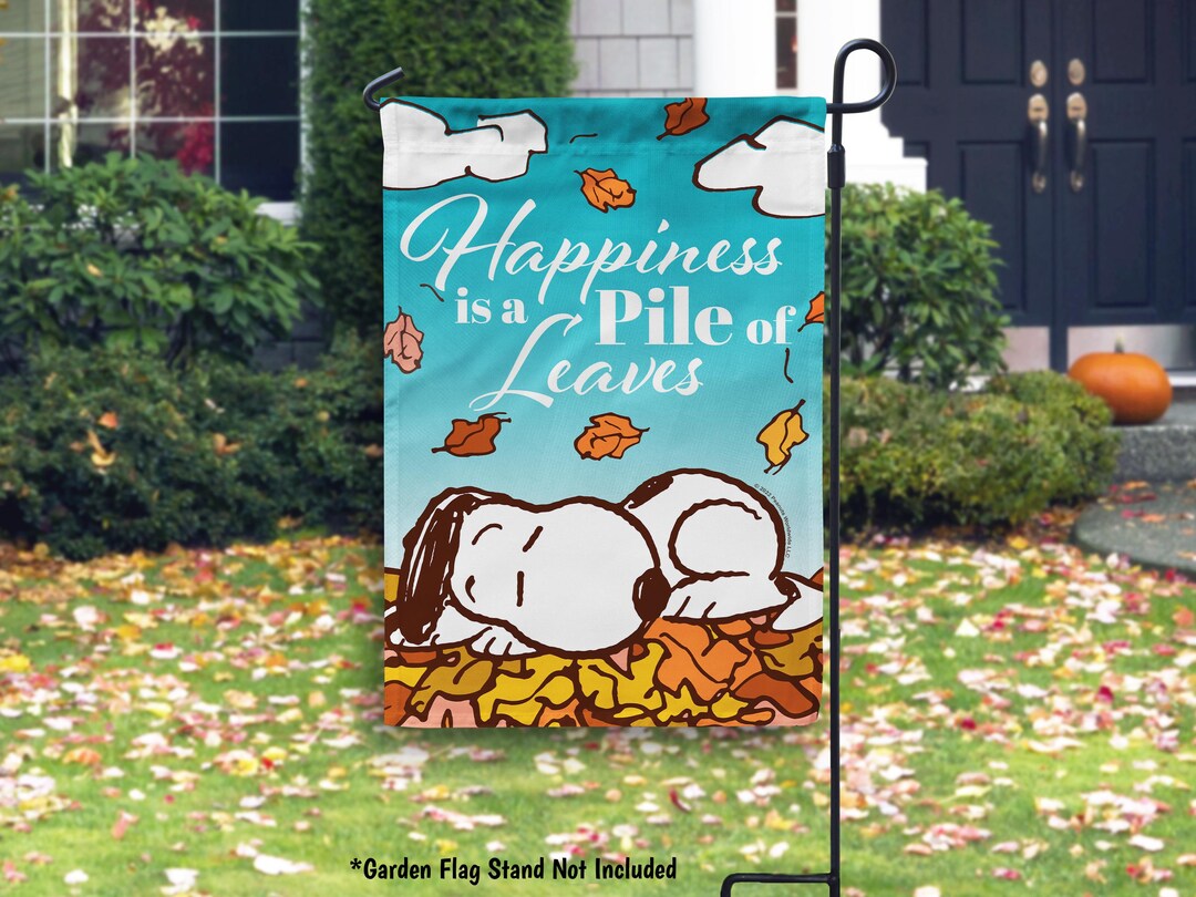 Snoopy Fall Garden Flag, Snoopy Fall Outdoor Decor, Peanuts Fall Garden ...