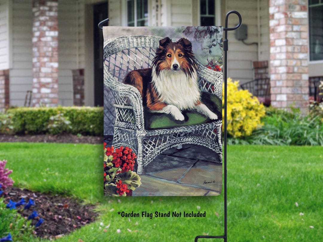 Sheltie Spring Flag, Dog Spring Garden Flag, Pet Flag for Dog Lovers ...