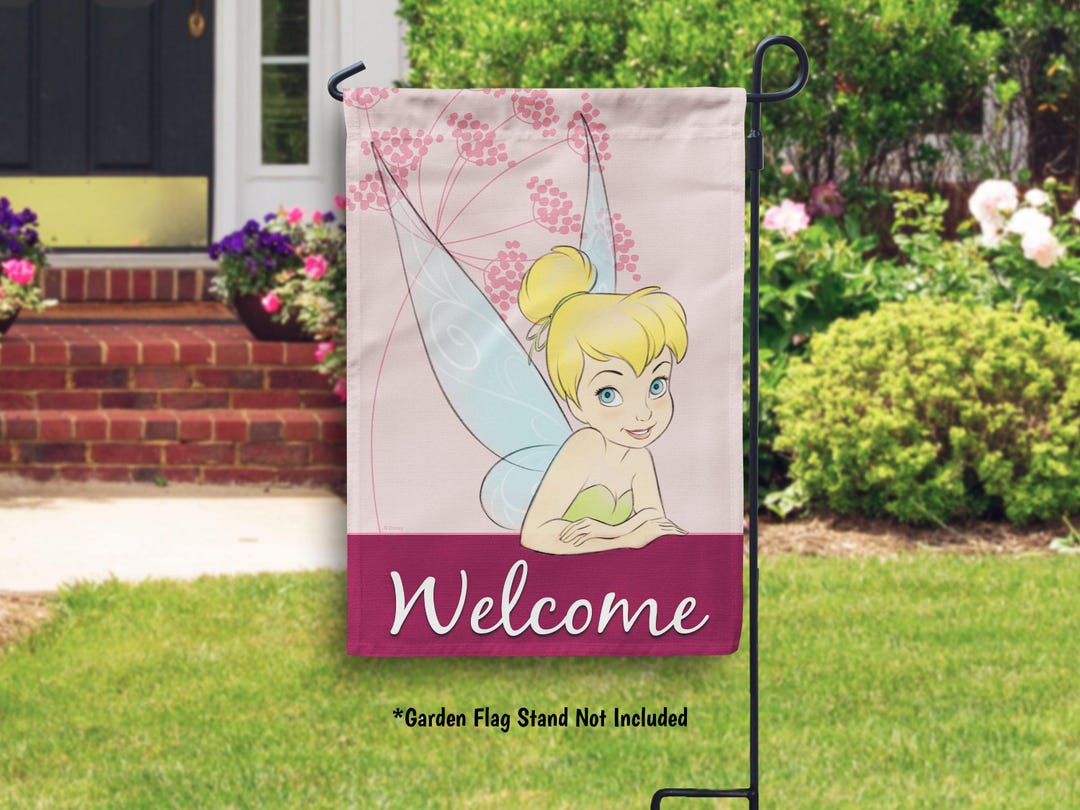 Tinker Bell Spring Garden Flag, Spring Outdoor Peter Pan Decor, Disney ...