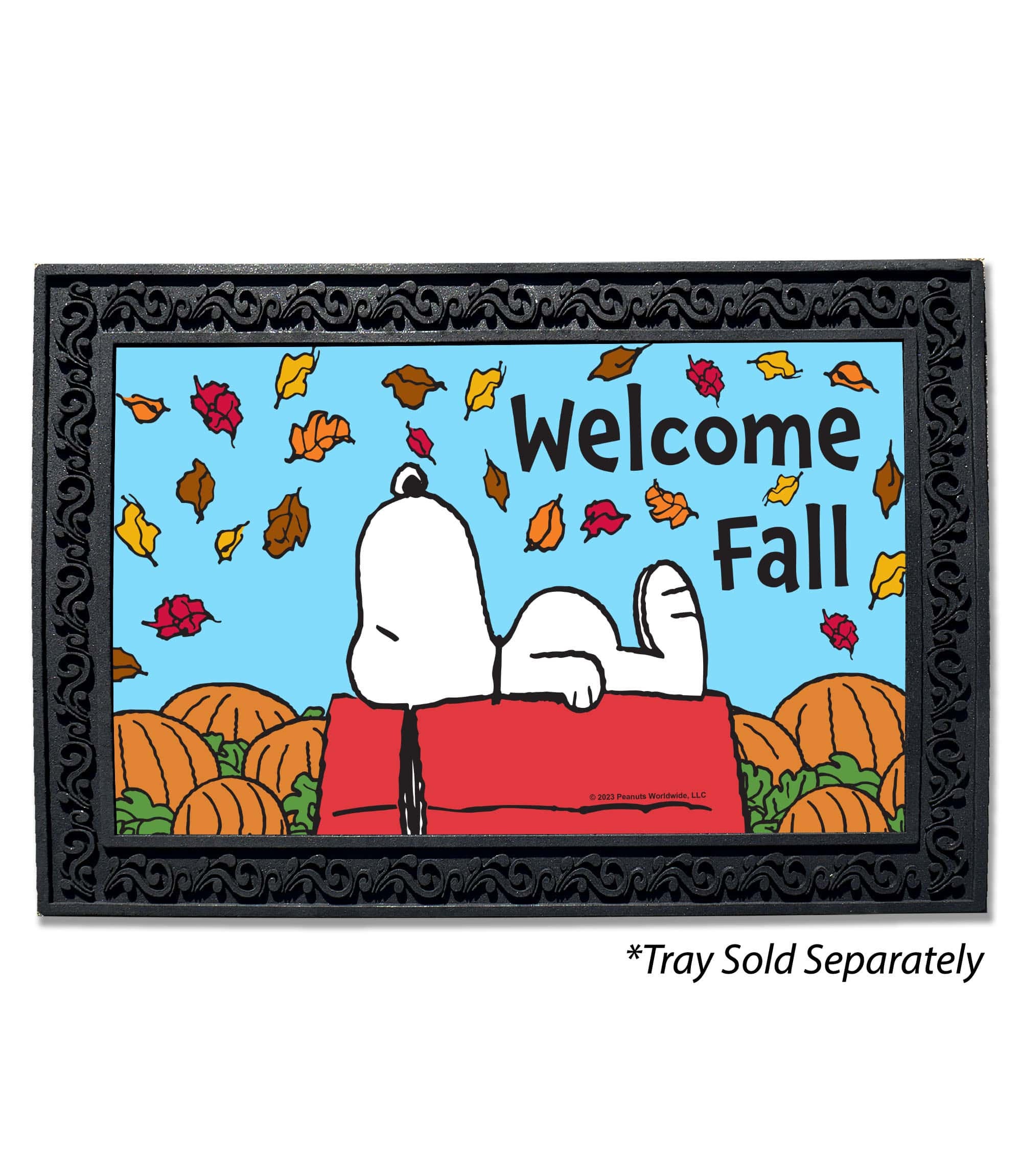 Peanuts Snoopy Fall Welcome Mat Porch Decor, Outdoor Autumn Pumpkin ...