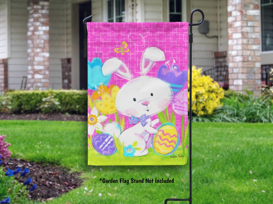 Easter Bunny Garden Flag, Easter Decorations Outdoor Decor, Cute Easter ...